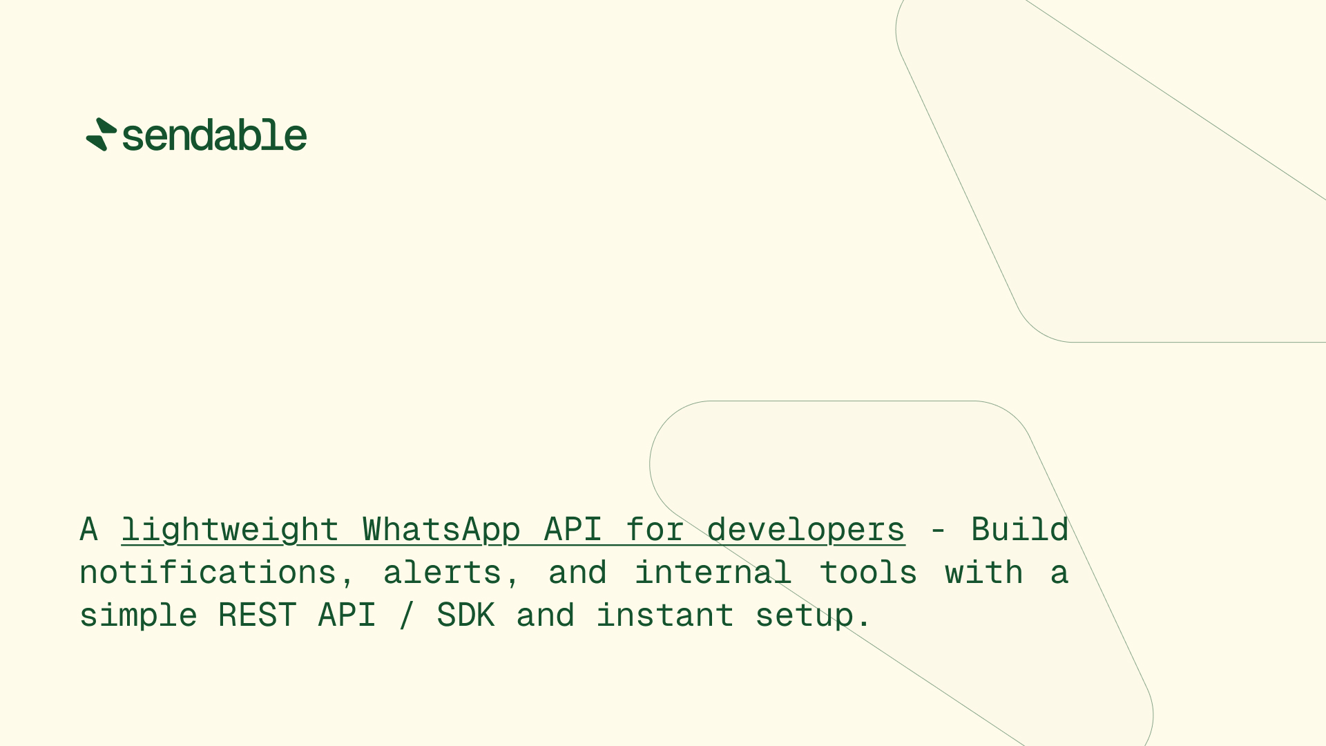 Sendable: Whatsapp API for Developers